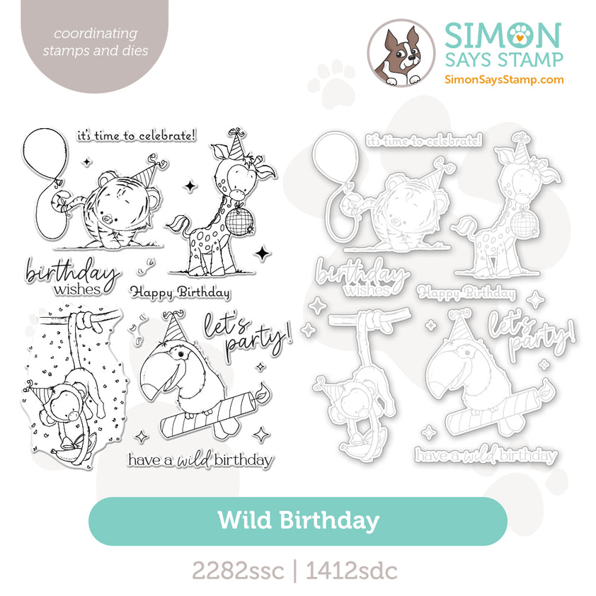 Simon Says Stamps and Dies Wild Birthday set1040wb STAMPtember