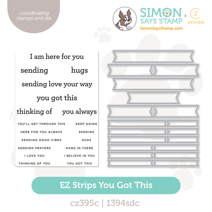 CZ Design Stamps and Dies EZ Strips You Got This set1059ez STAMPtember ...