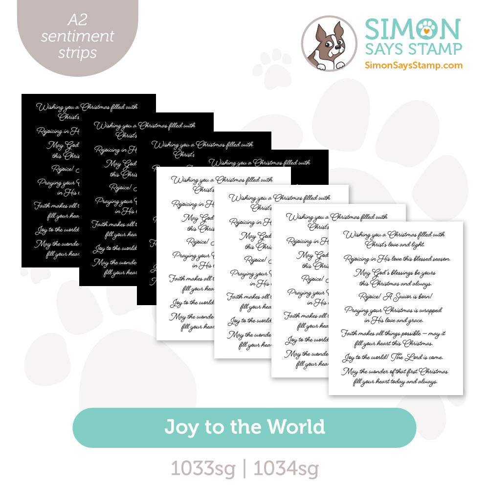 Simon Says Stamp Sentiment Strips Joy to the World Bundle set1072jw Di