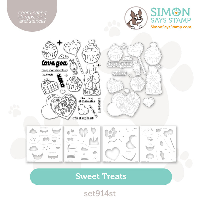 Simon Says Stamps Dies and Stencils Sweet Treats set914st To Be Loved