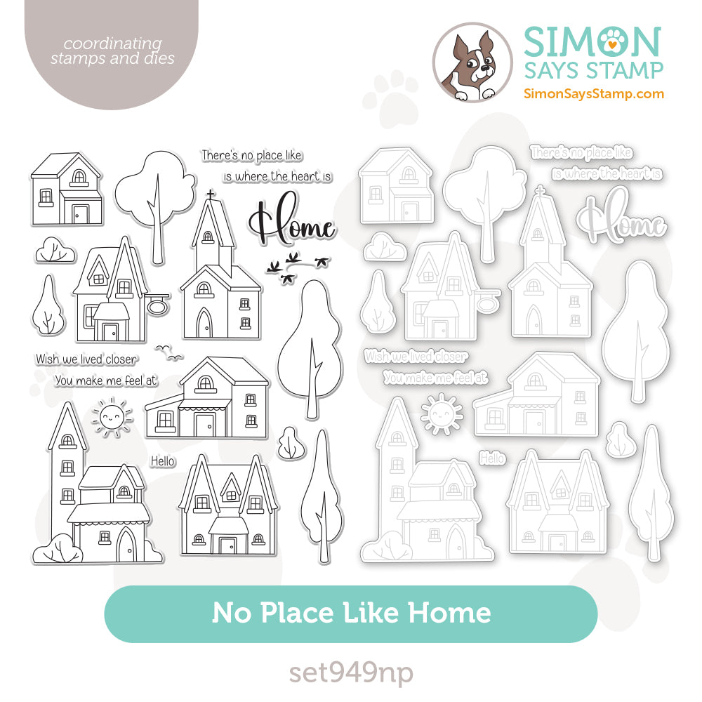 Simon Says Stamps and Dies No Place Like Home set949np Rain or Shine