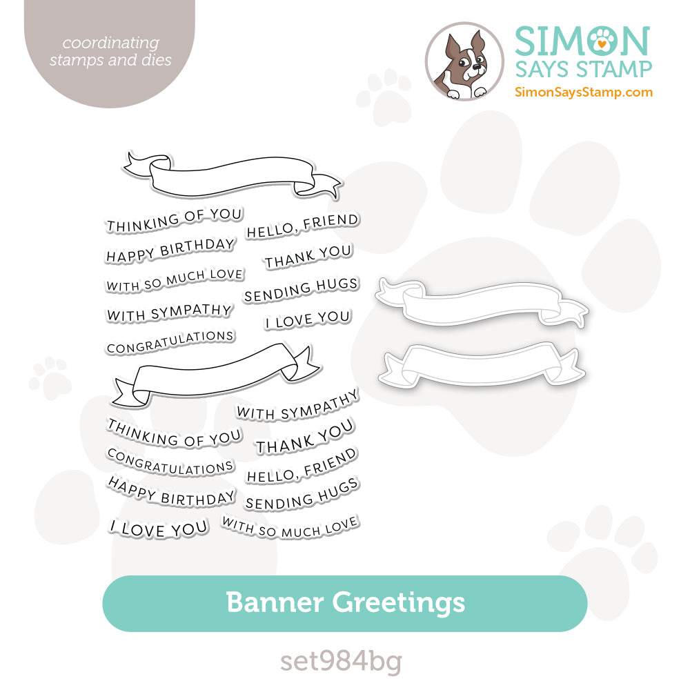 Simon Says Stamps and Dies Banner Greetings set984bg Moments in Time