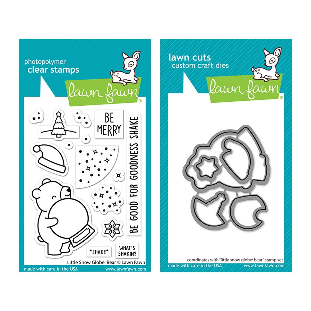 Lawn Fawn Set Little Snow Globe: Bear Clear Stamps And Dies – Simon ...