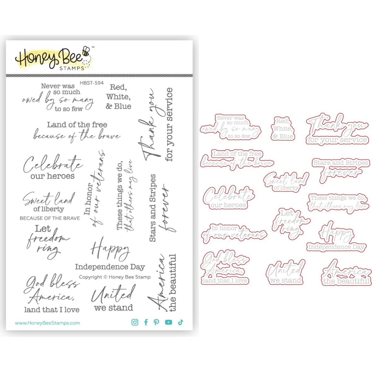 Honey Bee Because Of The Brave Stamp And Die Bundle – Simon Says Stamp