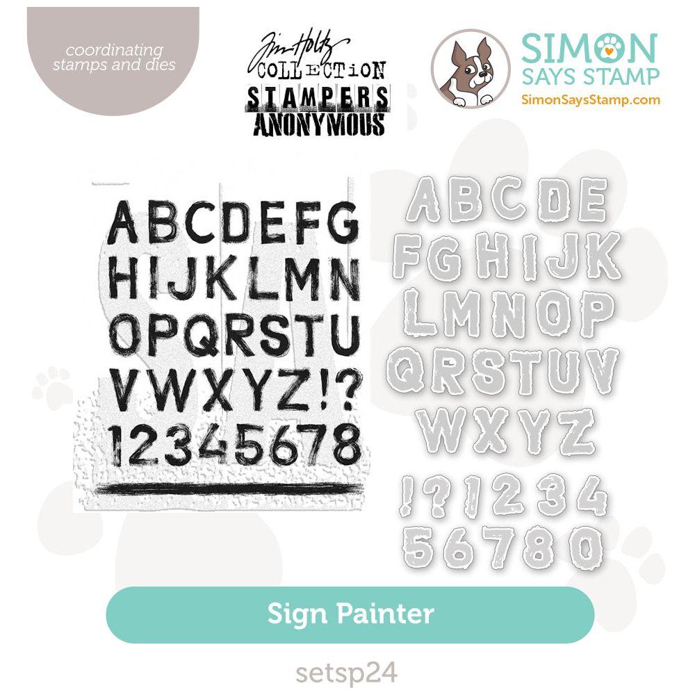 Tim Holtz Sign Painter Stamps with Simon Says Dies Bundle setsp24 ...