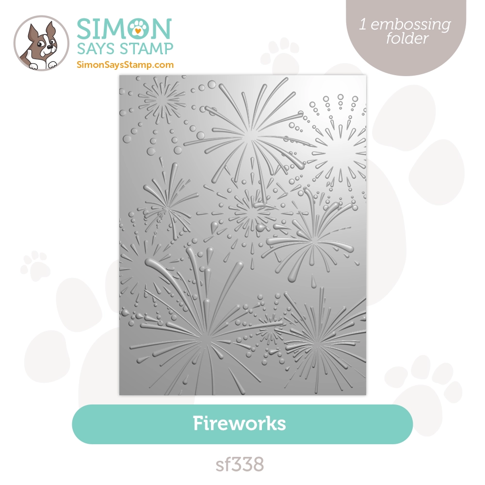 Simon Says Stamp Embossing Folder Fireworks sf338 Season of Wonder