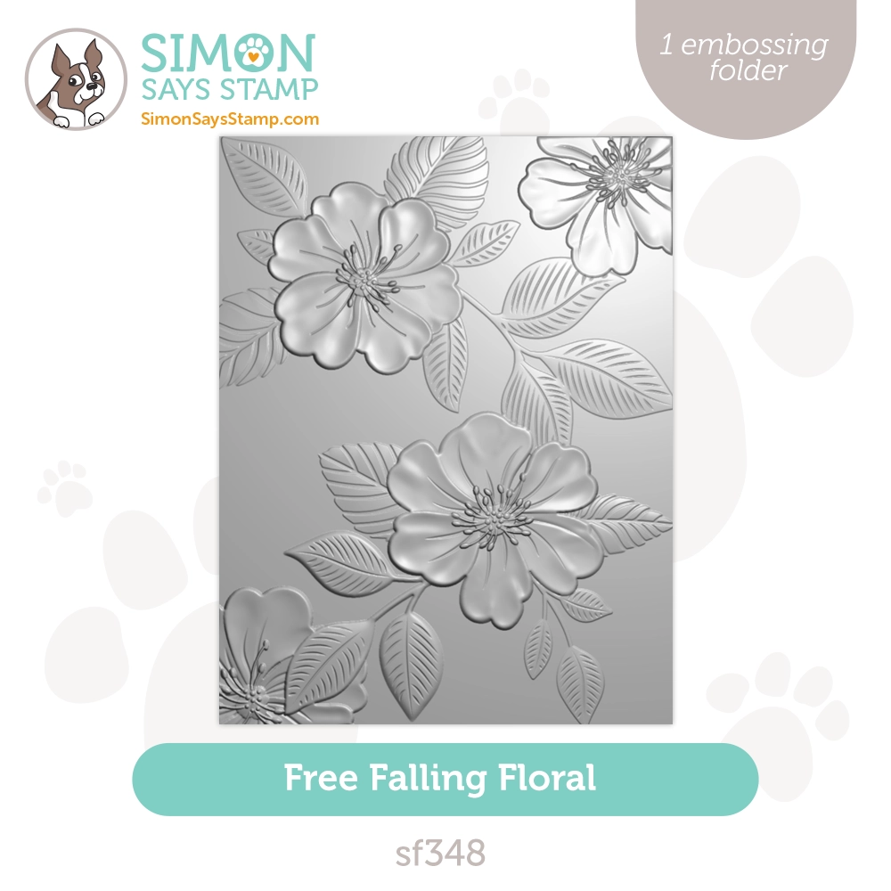 Simon Says Stamp Embossing Folder Free Falling Floral sf348 Season of