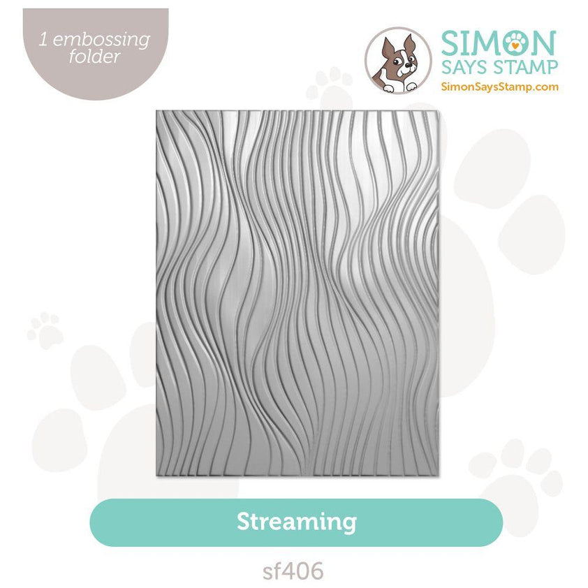 Simon Says Stamp Embossing Folder Streaming sf406 Be Bold