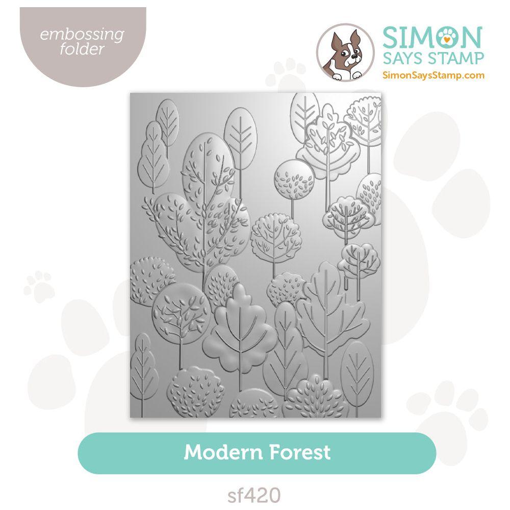 Simon Says Stamp Embossing Folder Modern Forest sf420 Festive Fun