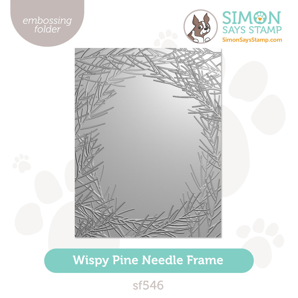 Simon Says Stamp Embossing Folder Wispy Pine Needle Frame sf546 And Ev