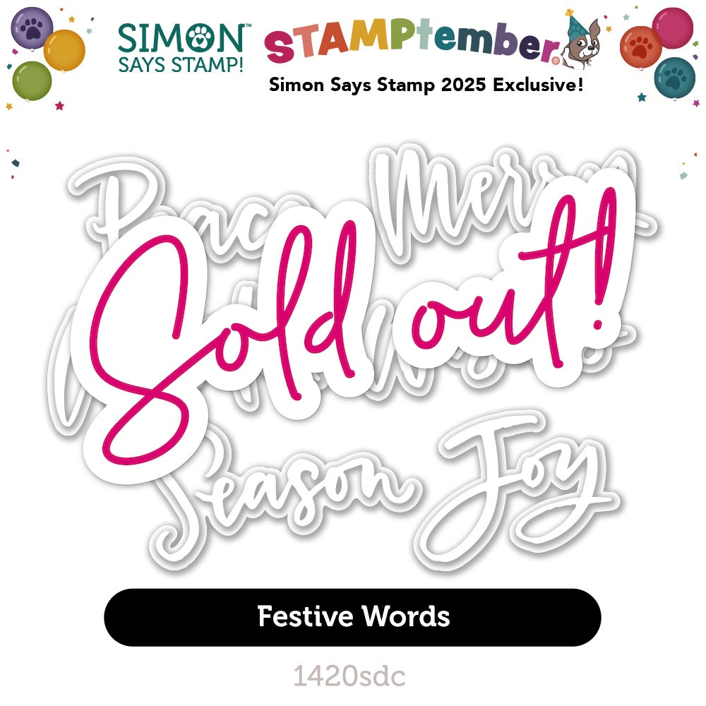 Simon Says Stamp STAMPtember Festive Words for Tim Holtz Workshop 1420