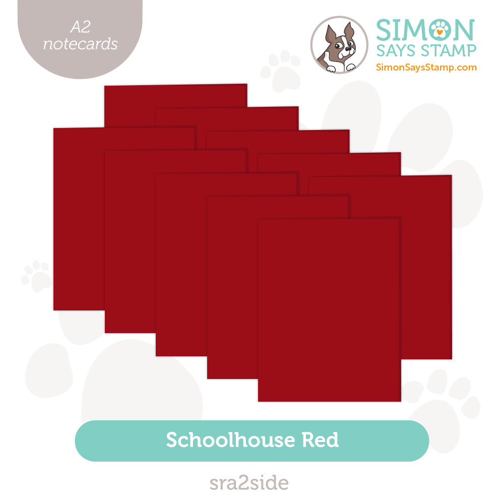 Simon Says Stamp Schoolhouse Red A2 Side-Fold Scored Cards 100# 10 Pac