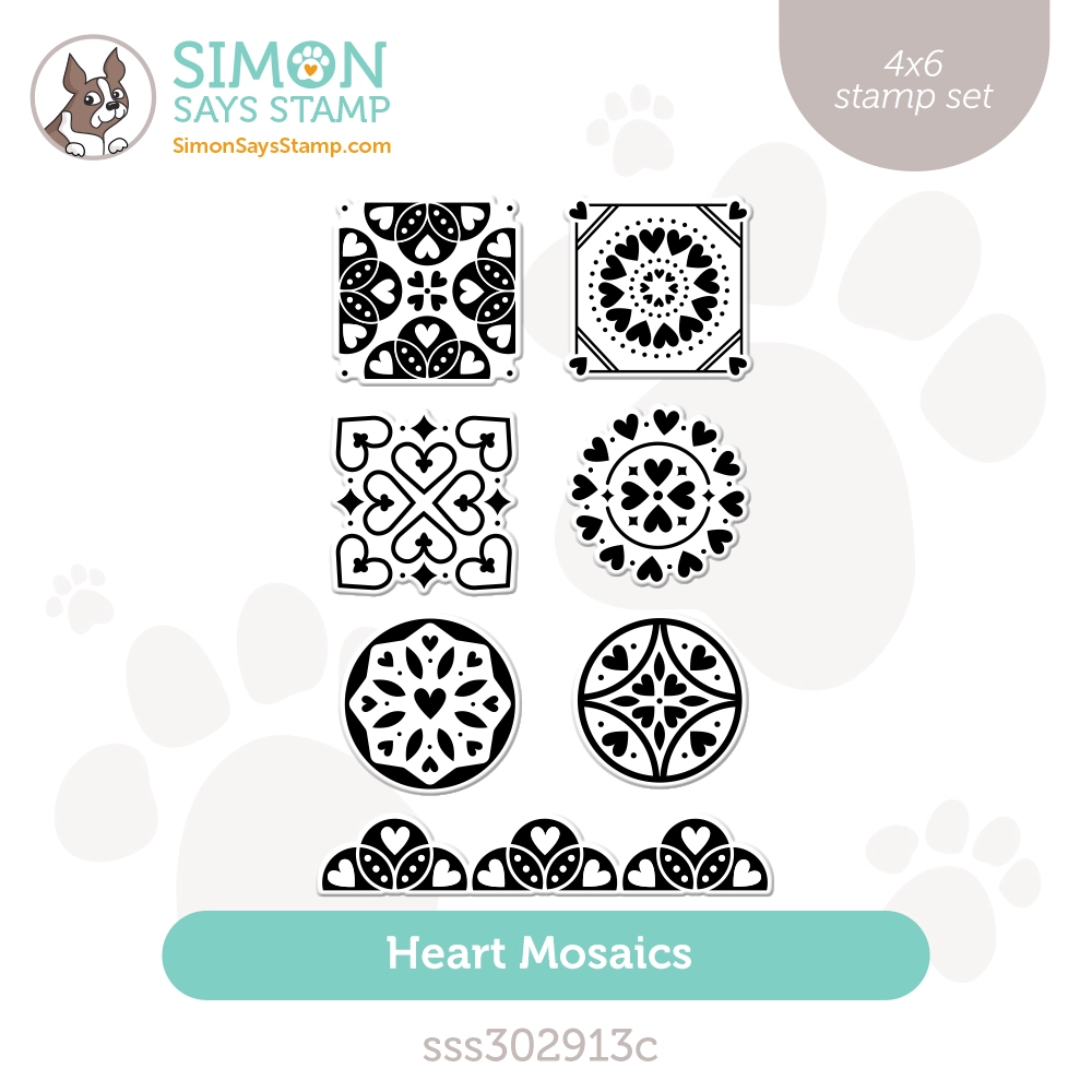 Simon Says Clear Stamps Heart Mosaics sss302913c Smitten – Simon Says Stamp