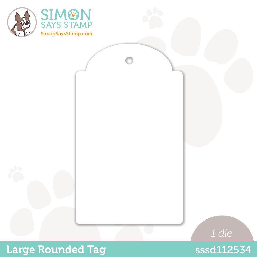 Simon Says Stamp LARGE ROUNDED TAG Wafer Dies sssd112534