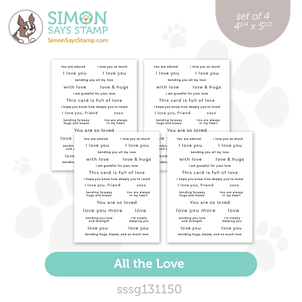 Simon Says Stamp Sentiment Strips All the Love sssg131150 Smitten