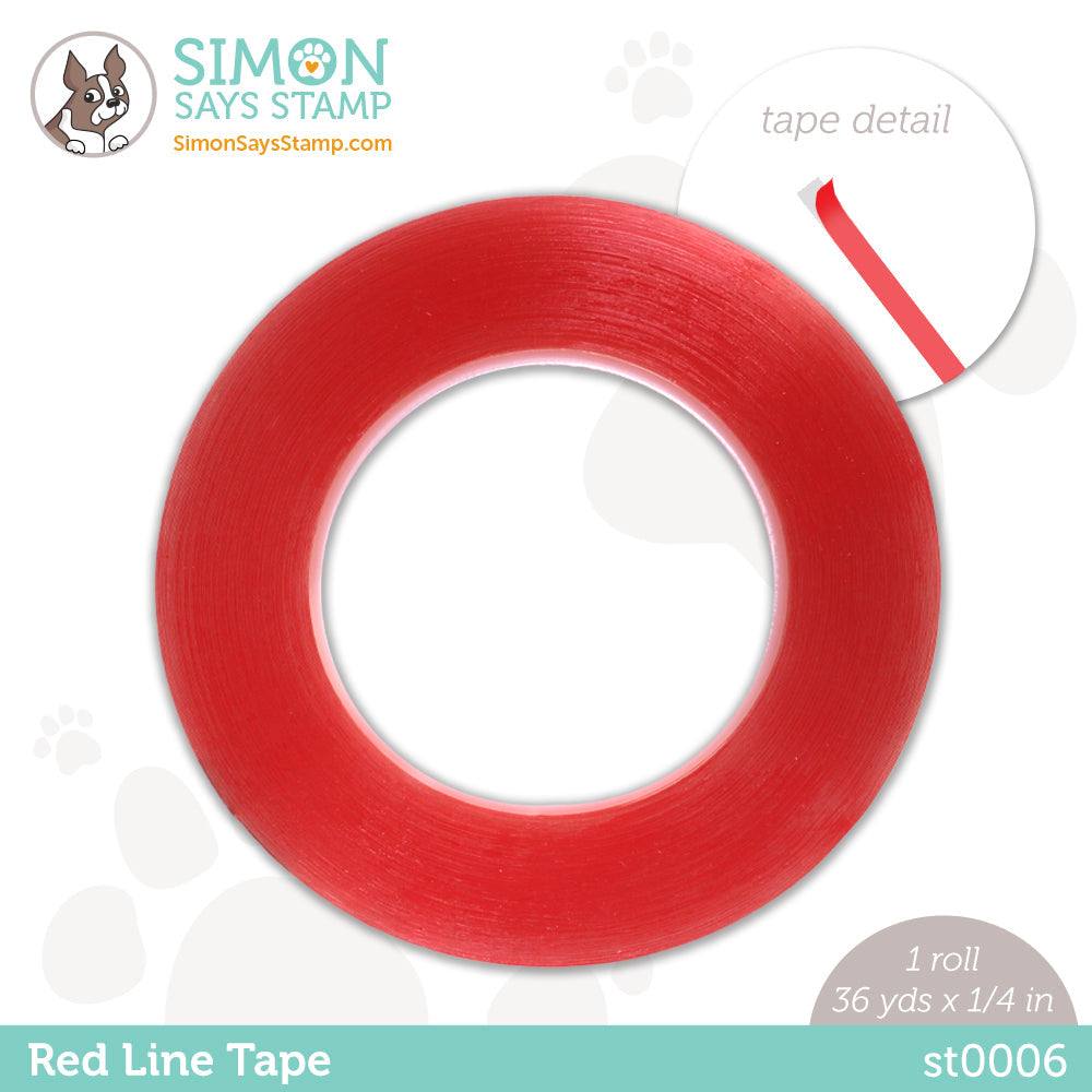 Simon Says Stamp RED LINE TAPE 1/4 Inch st0006