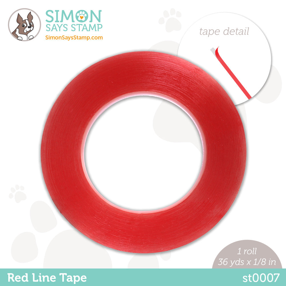 Simon Says Stamp RED LINE TAPE 1/8 Inch st0007