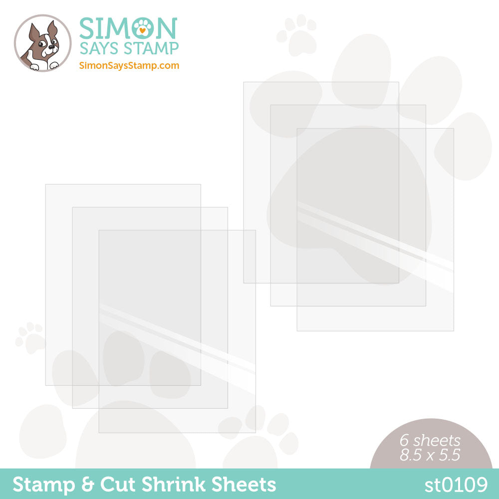 Simon Says Stamp SHRINK SHEETS Stamp and Cut st0109