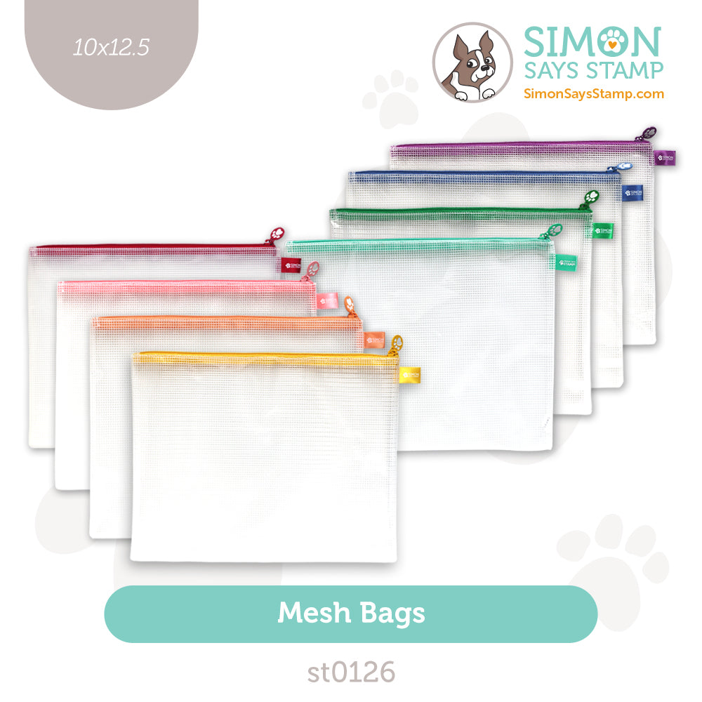 Simon Says Stamp Mesh Zipper Bags Rainbow Set