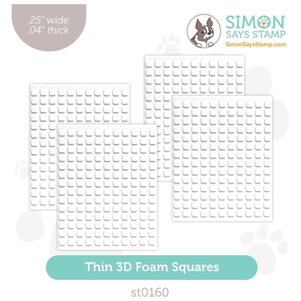Simon Says Stamp Thin White 3D Foam Squares Small st0160 Cheering for