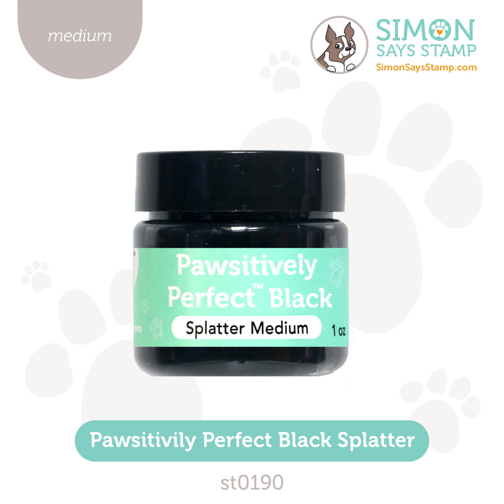 Simon Says Stamp Pawsitively Perfect Splatter Medium Black st0190