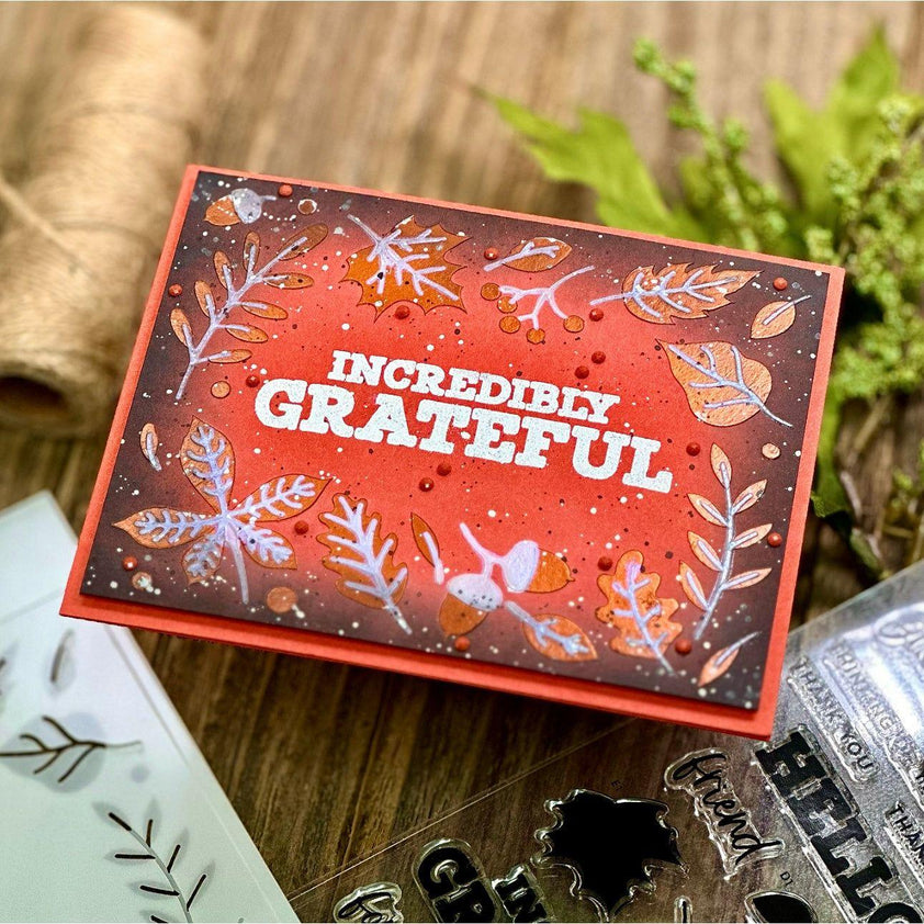 Simon Says Stamp Set of 2 Stencils Autumn Frame ssst221719