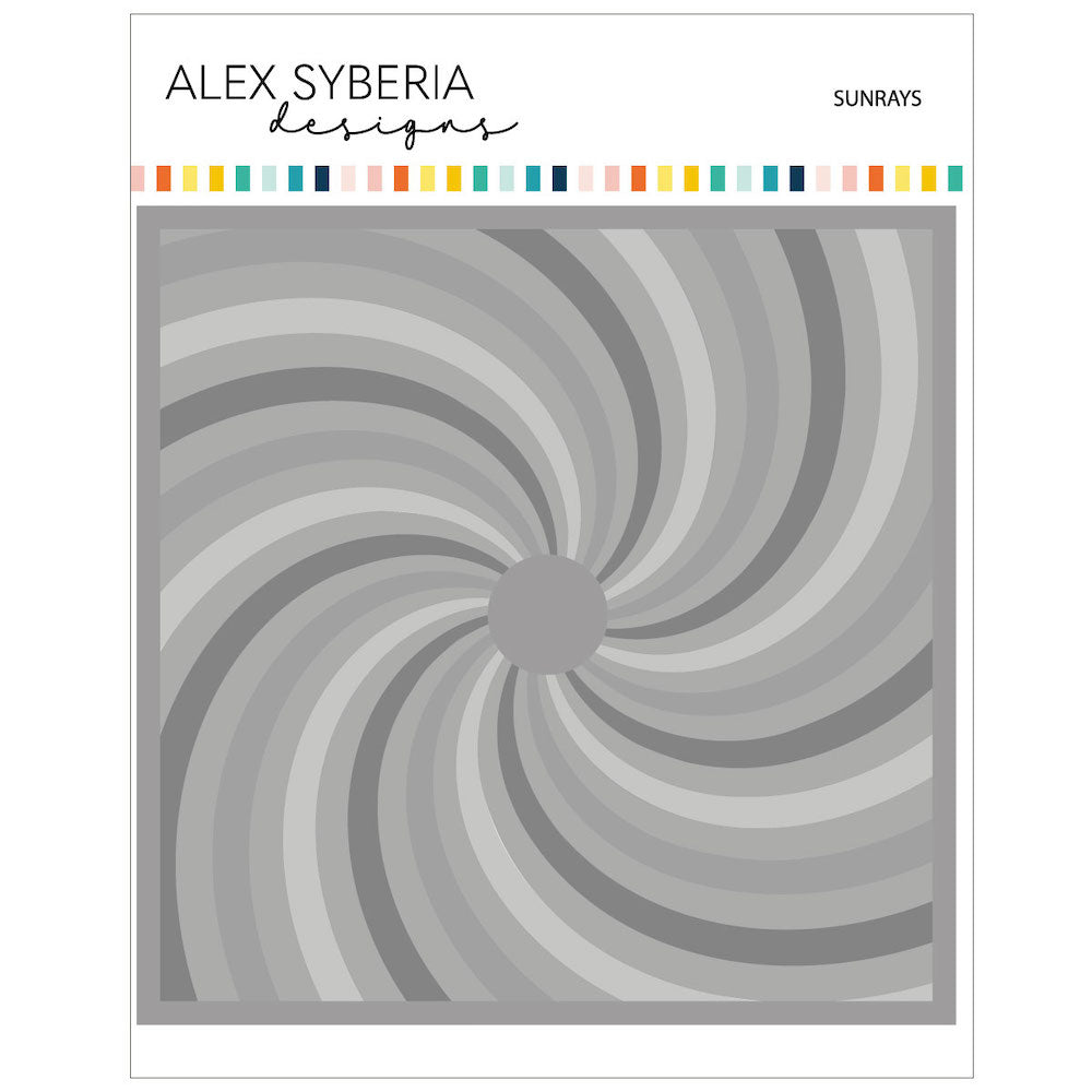 Alex Syberia Designs Sunrays Stencil Set asdste68 – Simon Says Stamp