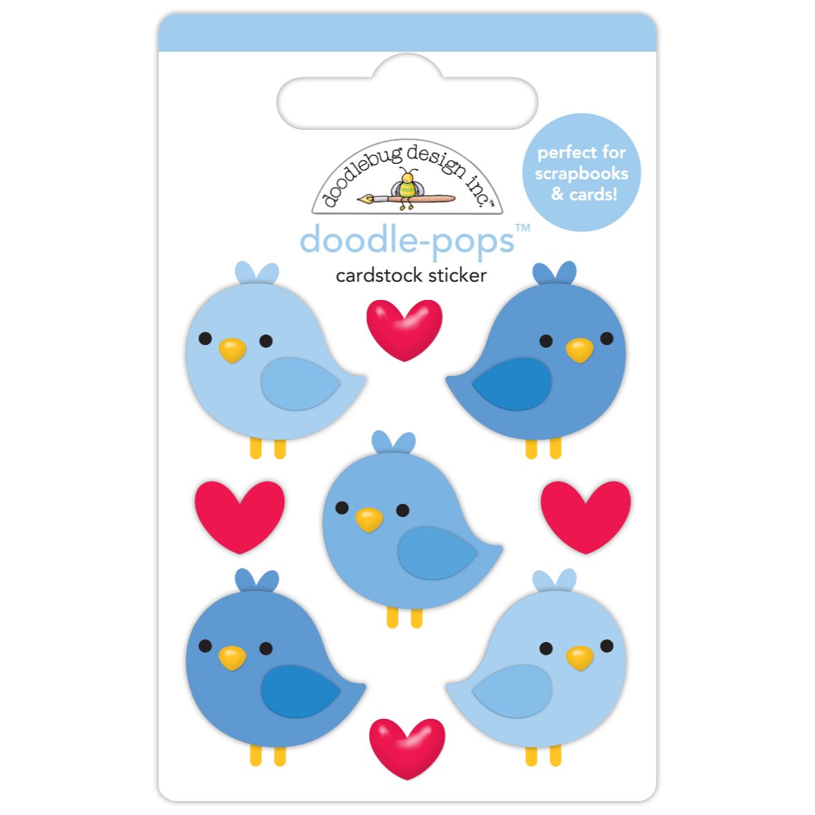 Doodlebug Blue Birds Doodle-Pops 3D Stickers 8508 – Simon Says Stamp