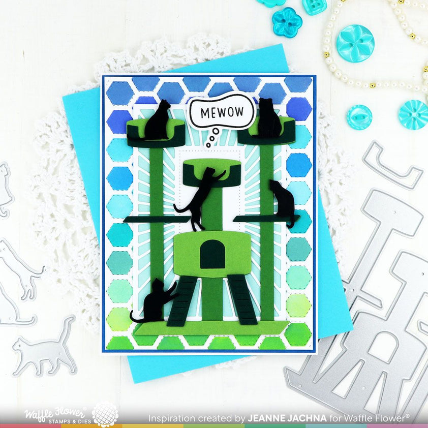 Waffle Flower Cat Tree House Dies 421545 – Simon Says Stamp