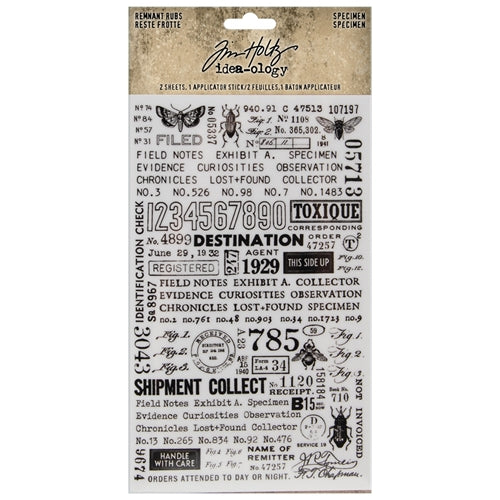 Tim Holtz idea-ology SPECIMEN Remnant Rubs th94047 – Simon Says Stamp