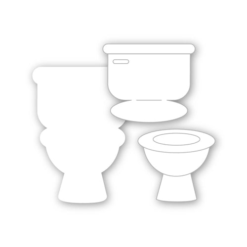 Simon Says Stamp INTERACTIVE TOILET Wafer Dies sssd112181