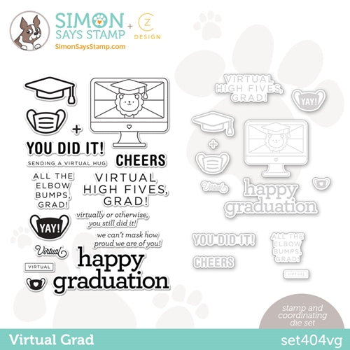 CZ Design Stamps and Dies VIRTUAL GRAD set404vg * – Simon Says Stamp