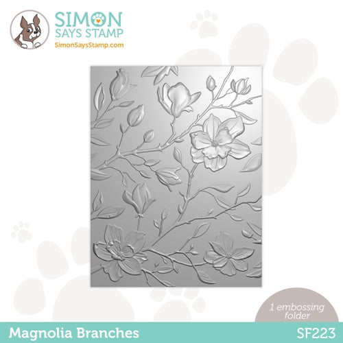 Simon Says Stamp Embossing Folder MAGNOLIA BRANCHES sf223