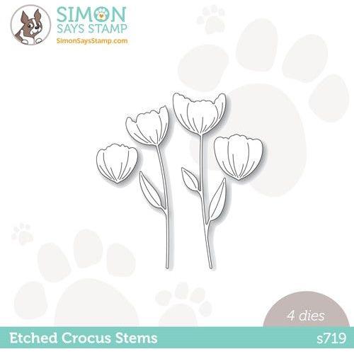 Simon Says Stamp ETCHED CROCUS STEMS Wafer Dies s719