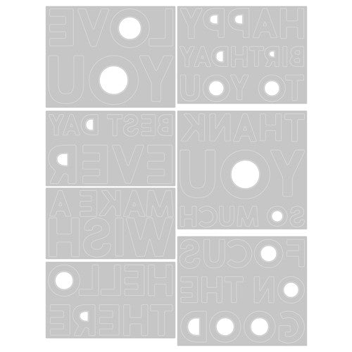 Tim Holtz Sizzix BOLD TEXT 1 Thinlits Dies 665847 – Simon Says Stamp