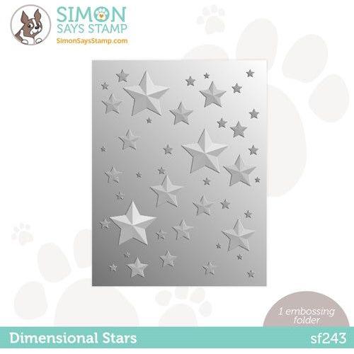 Simon Says Stamp Embossing Folder DIMENSIONAL STARS sf243