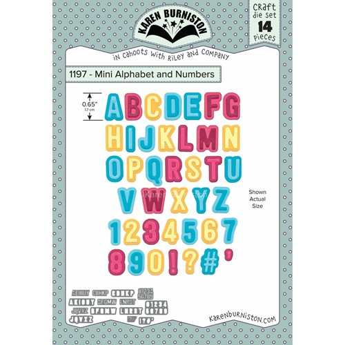 Karen Burniston MINI ALPHABET AND NUMBERS Dies 1197 – Simon Says Stamp
