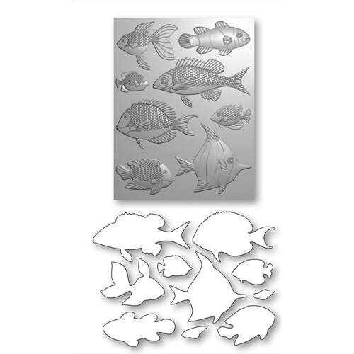 Memory Box OCEAN FISH 3D Embossing Folder and Dies ef1031 – Simon Says ...