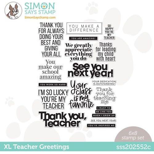 Simon Says Clear Stamps XL TEACHER GREETINGS sss202552c – Simon Says Stamp