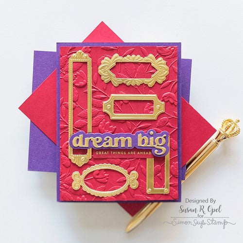 Simon Says Stamp Embossing Folder And Dies STERLING LABELS sfd300 Cozy
