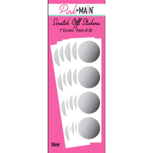 Pink and Main Silver 1 inch Circle Scratch off Stickers pmp055* – Simon ...