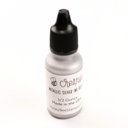 Honey Bee Metallic Silver Pigment Ink Refill hbirf-mtsr – Simon Says Stamp