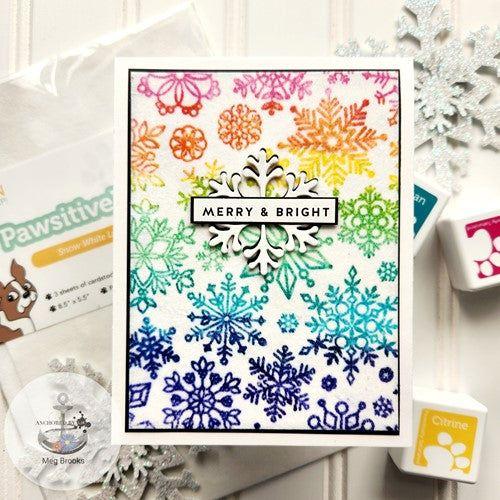 Simon Says Stamp PAWSITIVELY VELVET LUXURY CARDSTOCK SNOW WHITE ssp101