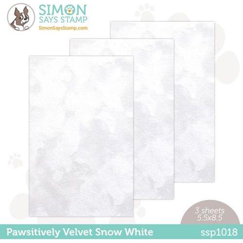 Simon Says Stamp PAWSITIVELY VELVET LUXURY CARDSTOCK SNOW WHITE ssp101