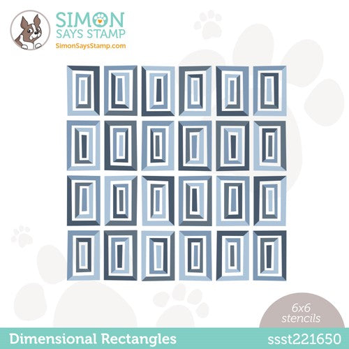 Simon Says Stamp Stencils DIMENSIONAL RECTANGLES ssst221650