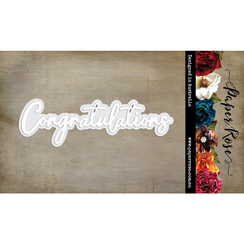 Paper Rose Congratulations Large Die 28924 – Simon Says Stamp