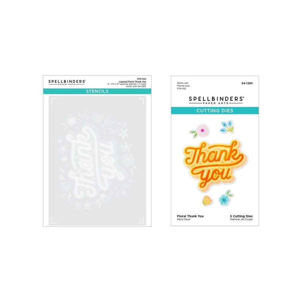 Spellbinders Layered Floral Thank You Stencils STN-052* – Simon Says Stamp
