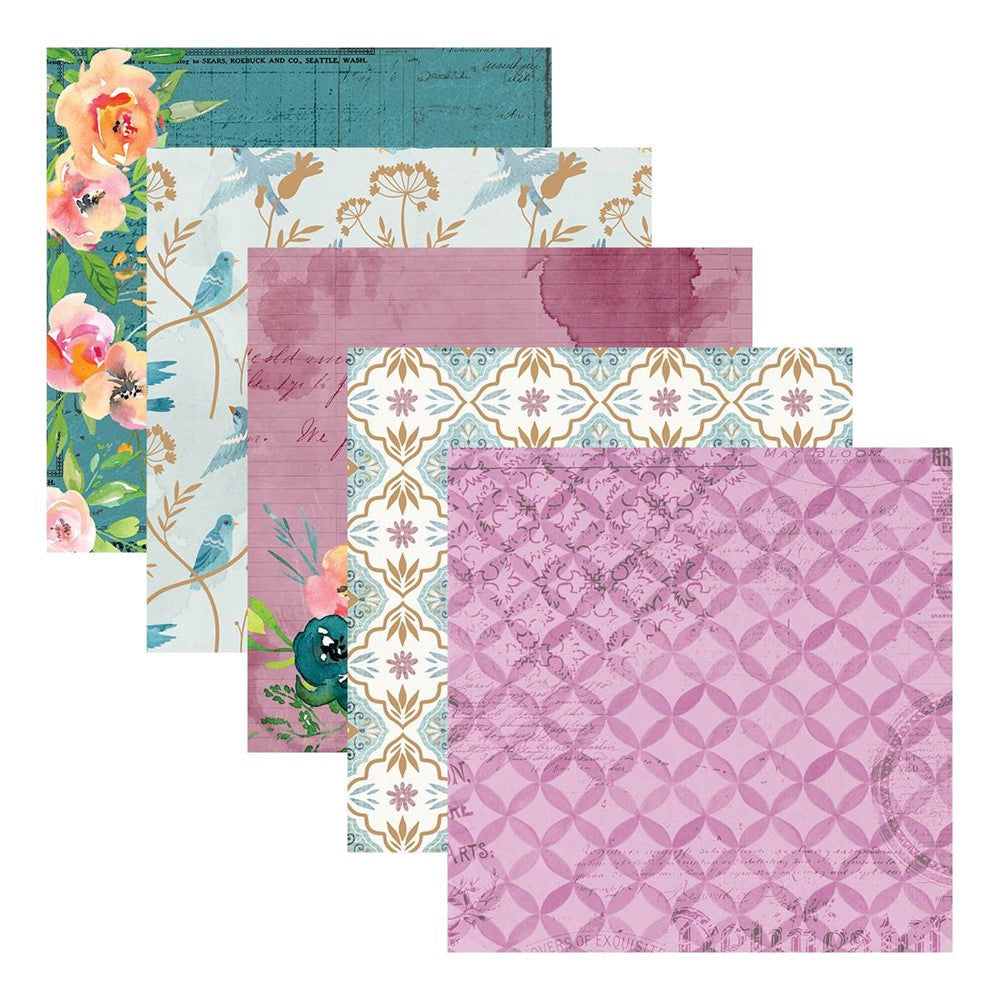 Pink Floral Scrapbook Paper