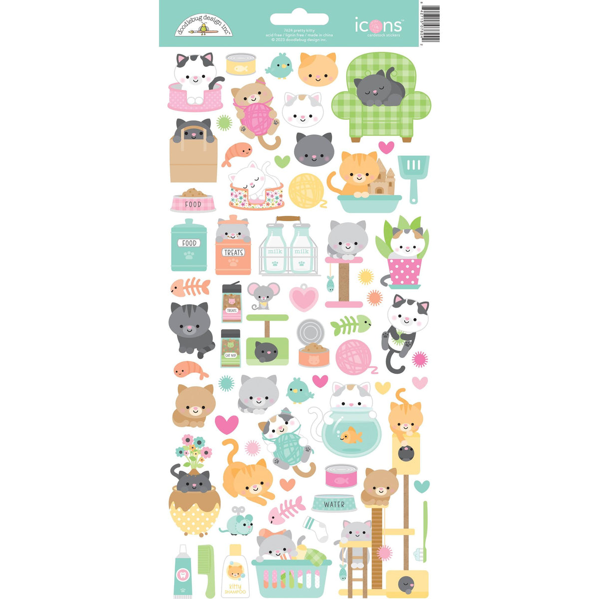 Doodlebug Pretty Kitty Cardstock Stickers 7624 – Simon Says Stamp