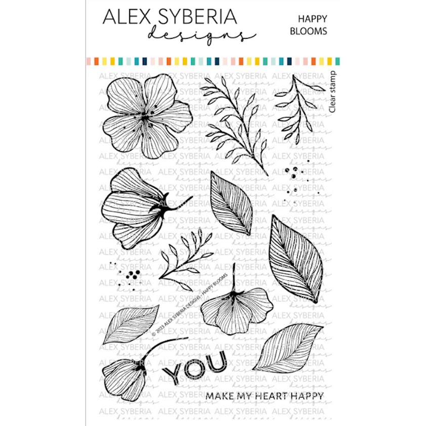 Alex Syberia Designs Happy Blooms Clear Stamp Set asdsta57* – Simon ...